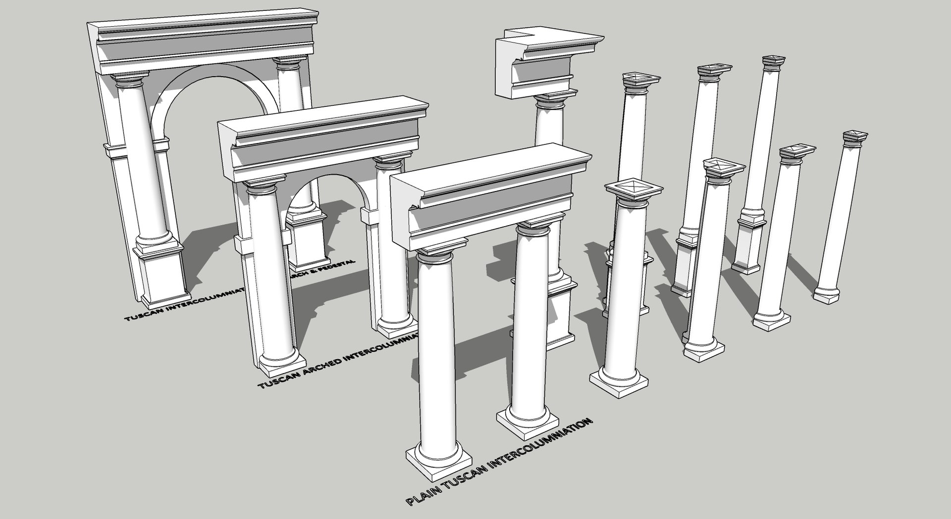 modelo 3d Orden Toscana de Arquitectura - TurboSquid 2116881