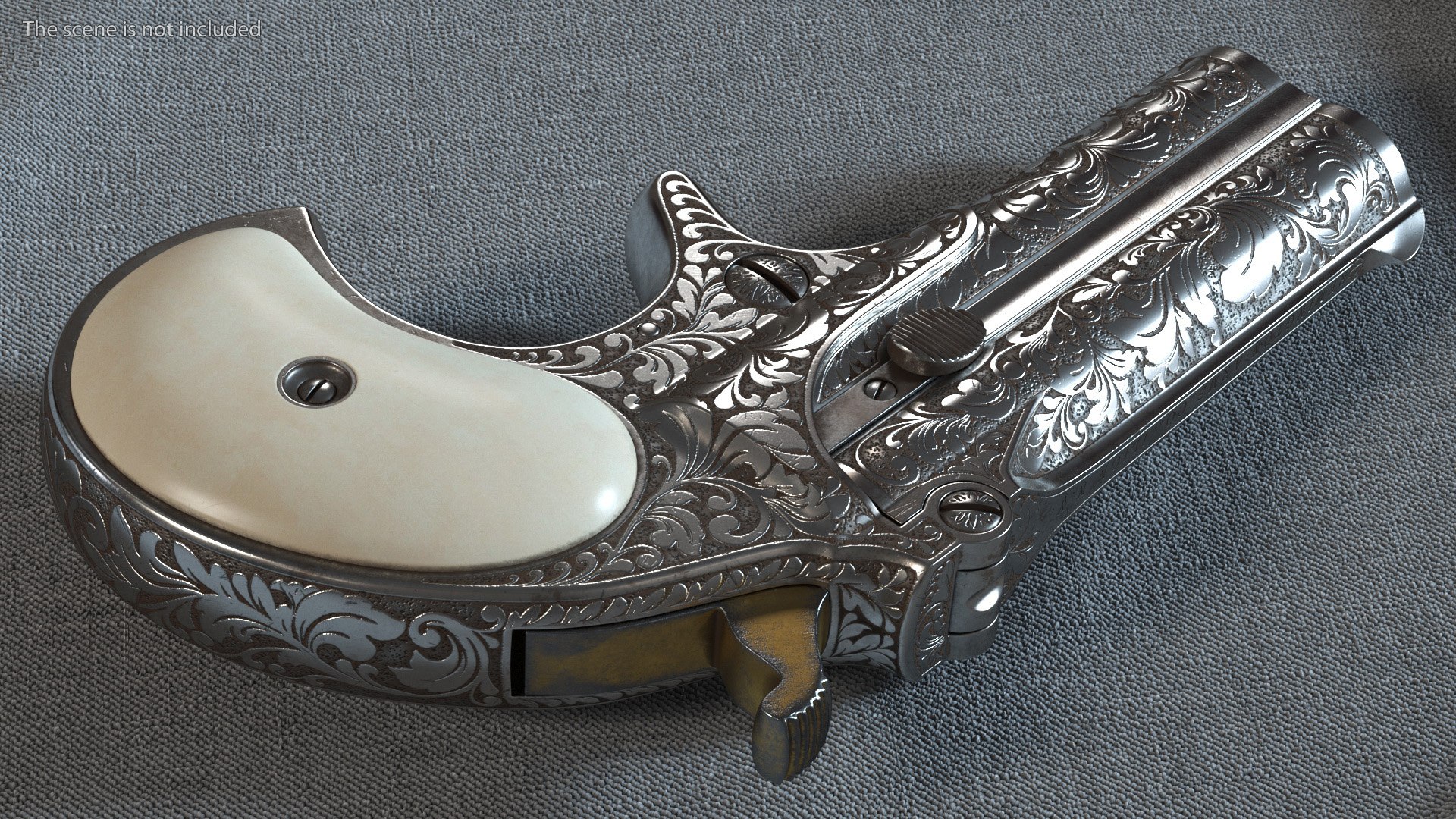 3D Engraved Remington Model 95 Double Deringer - TurboSquid 1971776