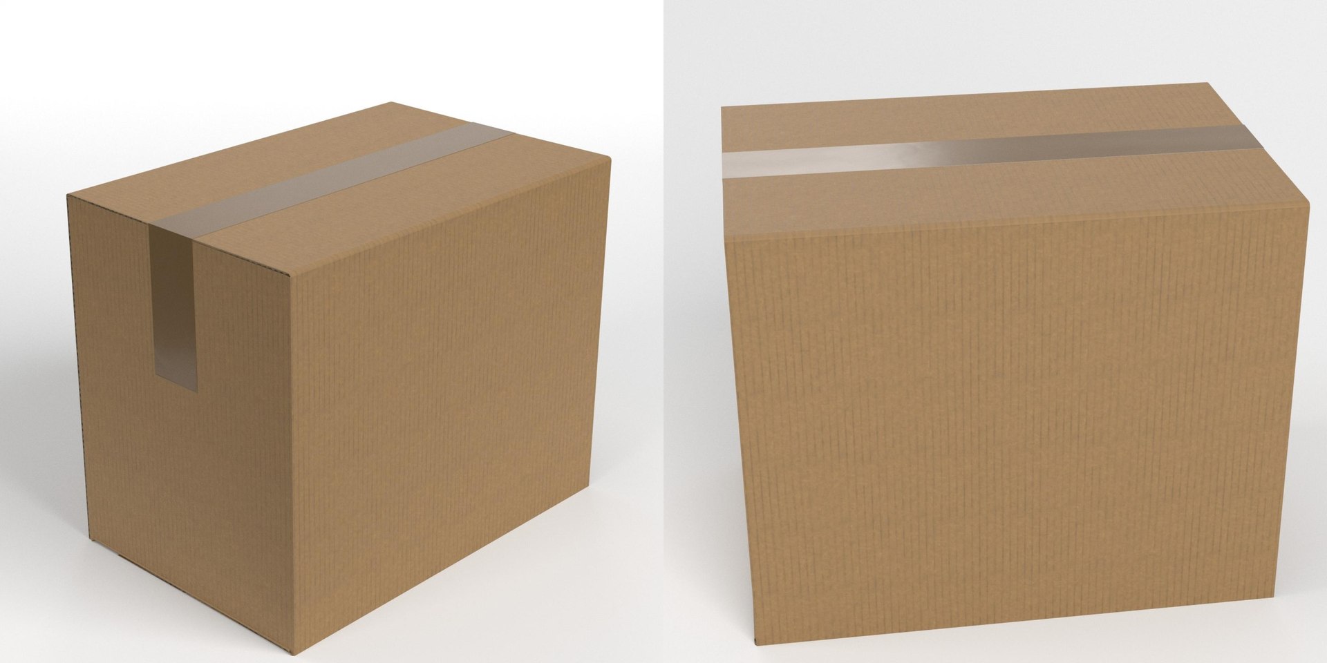 Closed Cardboard Box 3D Model - TurboSquid 1503453