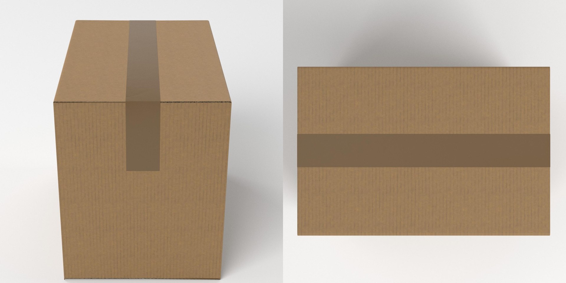 Closed Cardboard Box 3D Model - TurboSquid 1503453