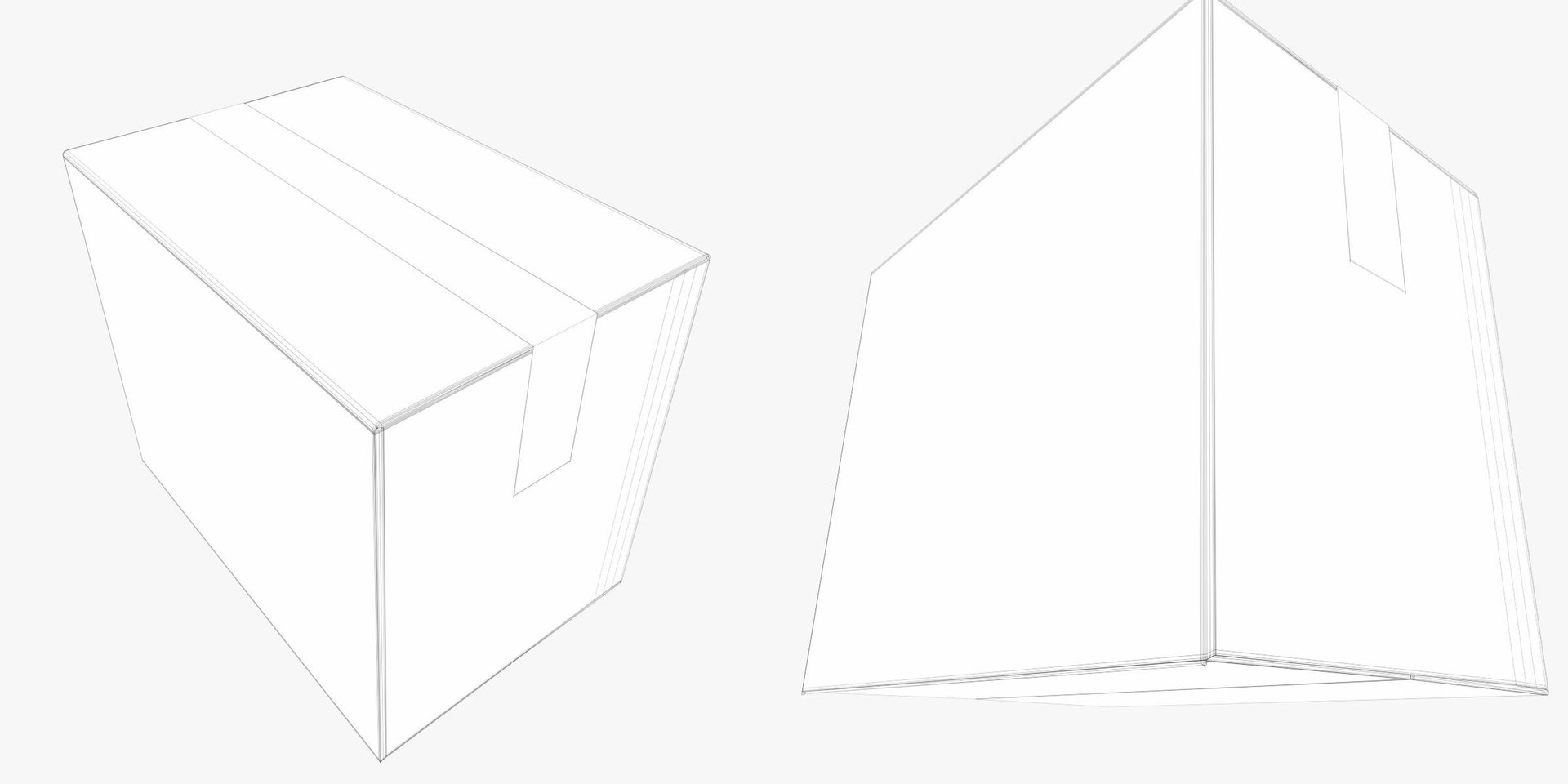 Closed Cardboard Box 3D Model - TurboSquid 1503453