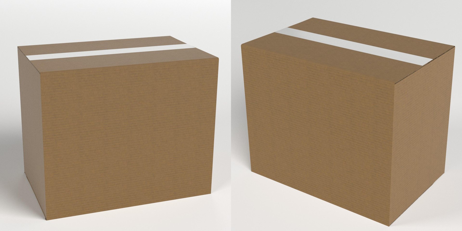 Closed cardboard box 3D model - TurboSquid 1503453
