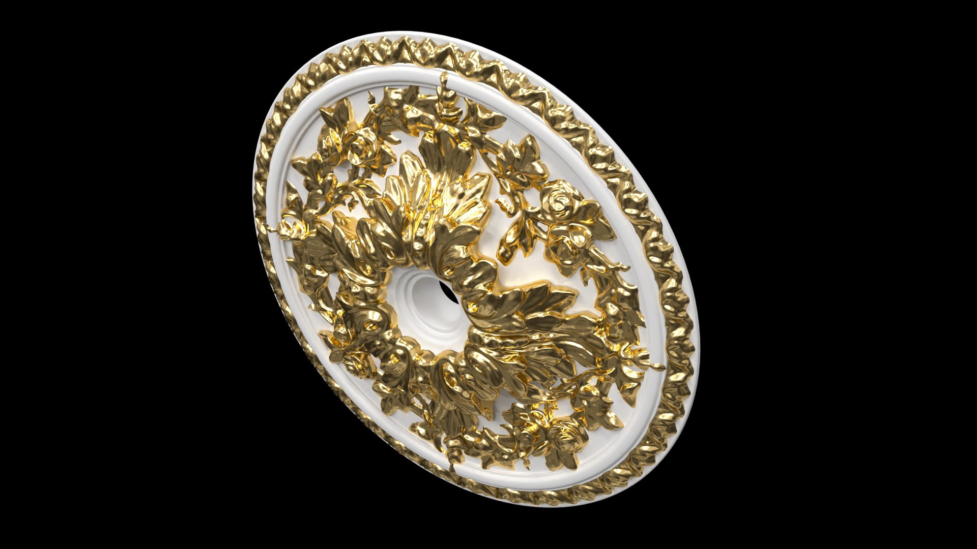 3D 3D Ceiling Sockets Gypsum Plaster DR2 - TurboSquid 2010539