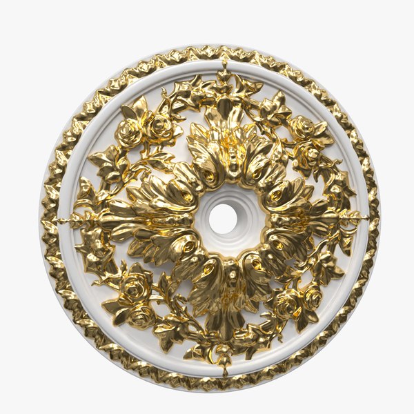 3D 3D Ceiling Sockets Gypsum Plaster DR2 - TurboSquid 2010539