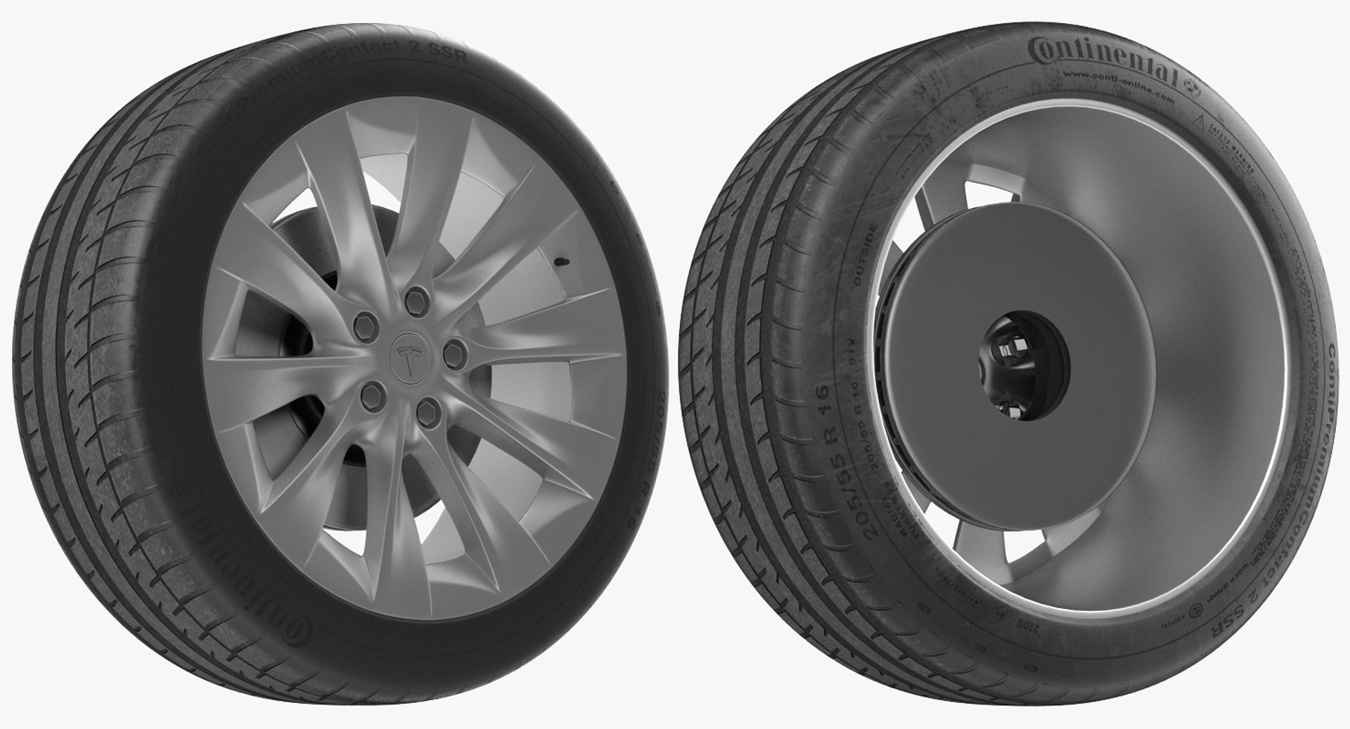 3D tesla silver slipstream wheel | 1143479 | TurboSquid