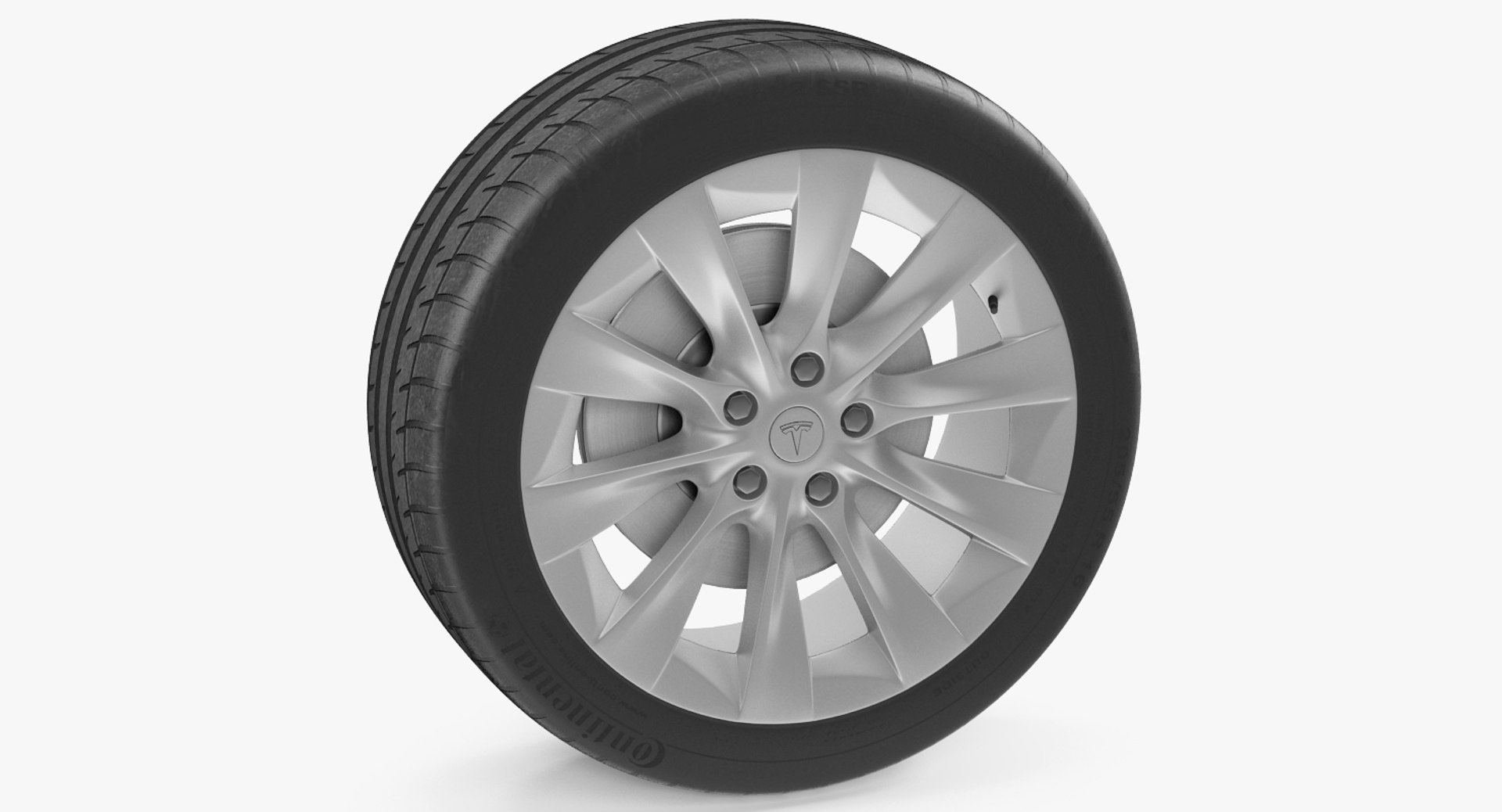 3D tesla silver slipstream wheel | 1143479 | TurboSquid