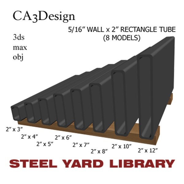 3d 5 wall tube steel model