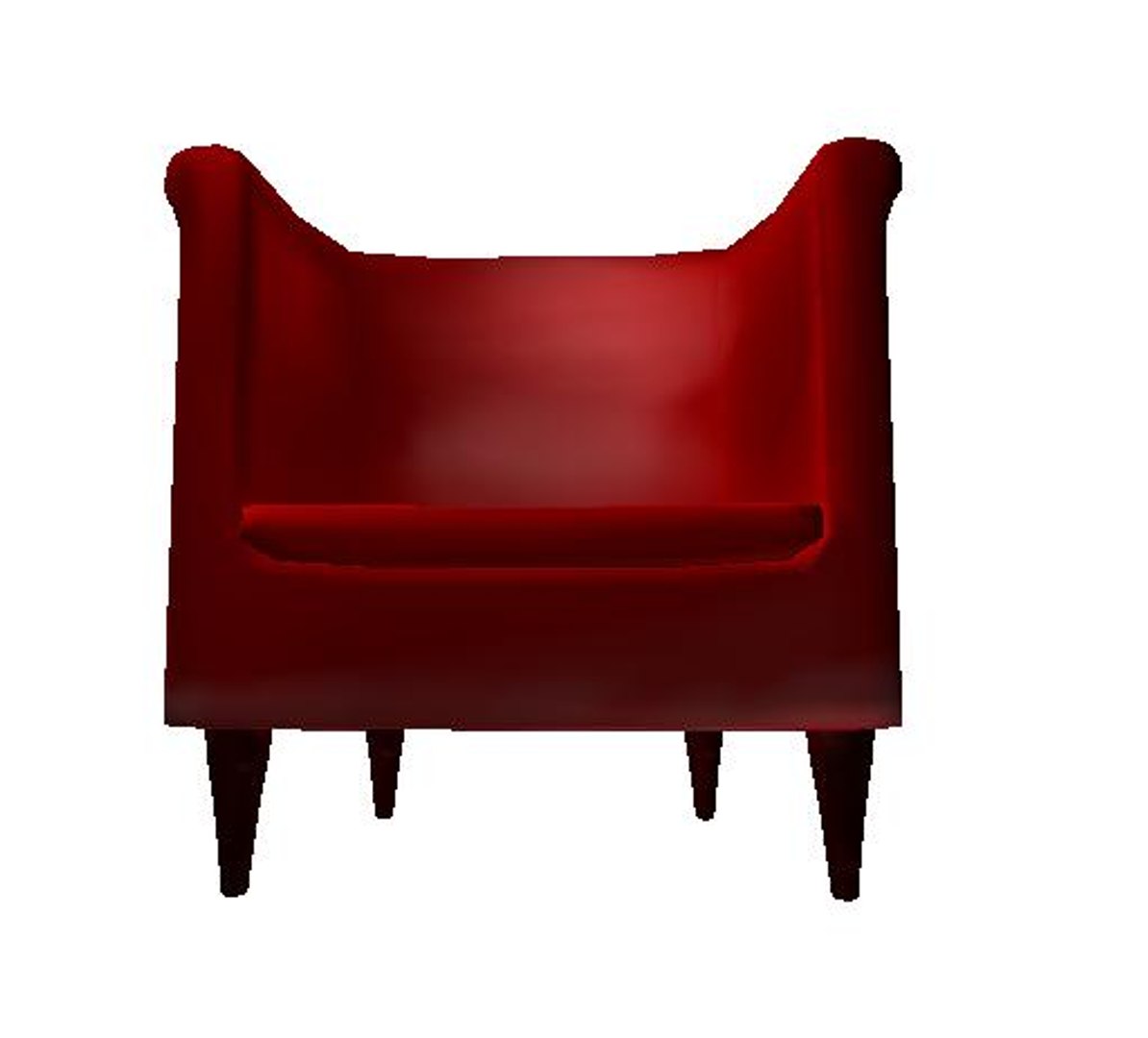 3d model red chair