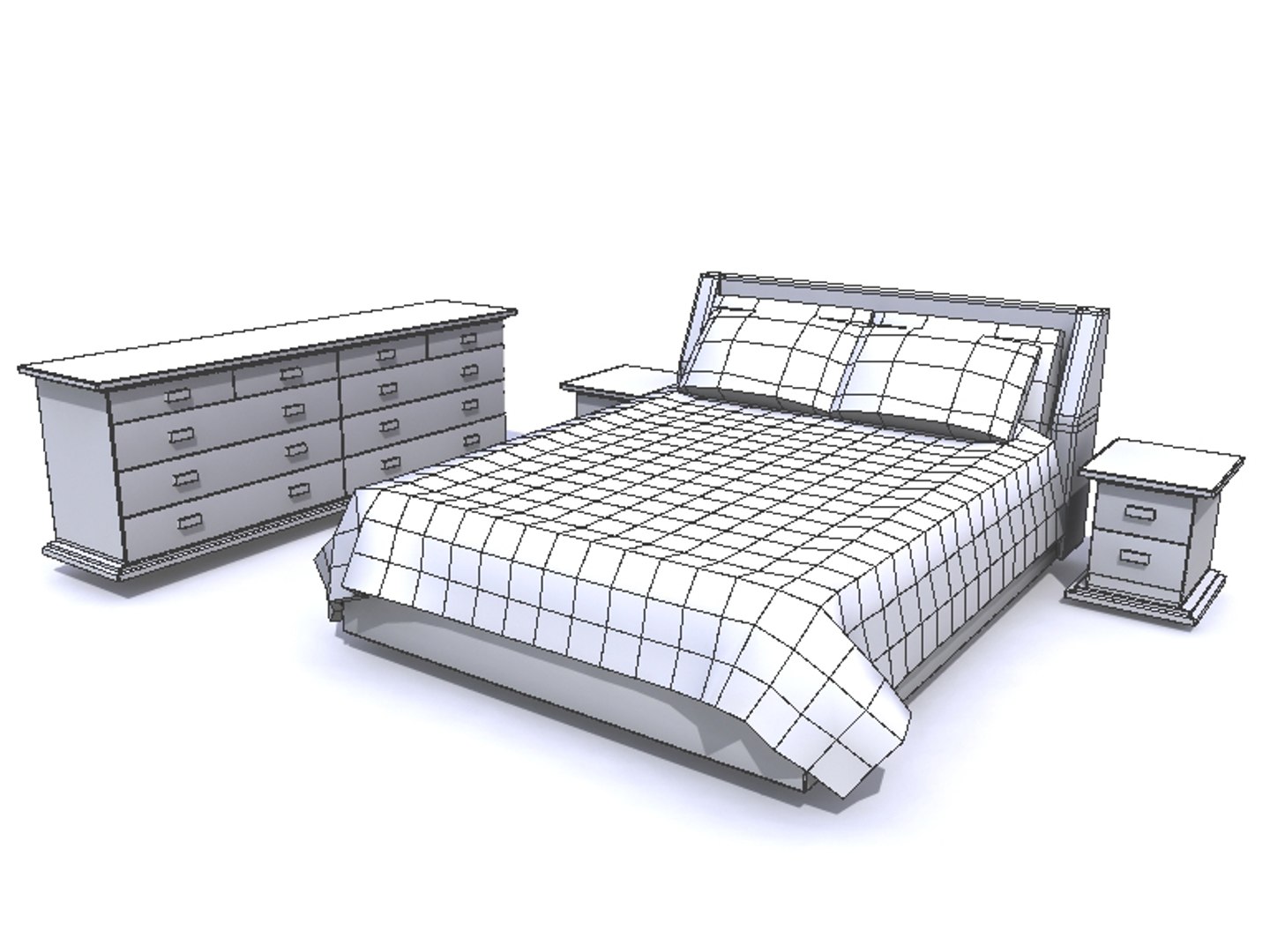 3d Model Of Bedroom Furniture Bed