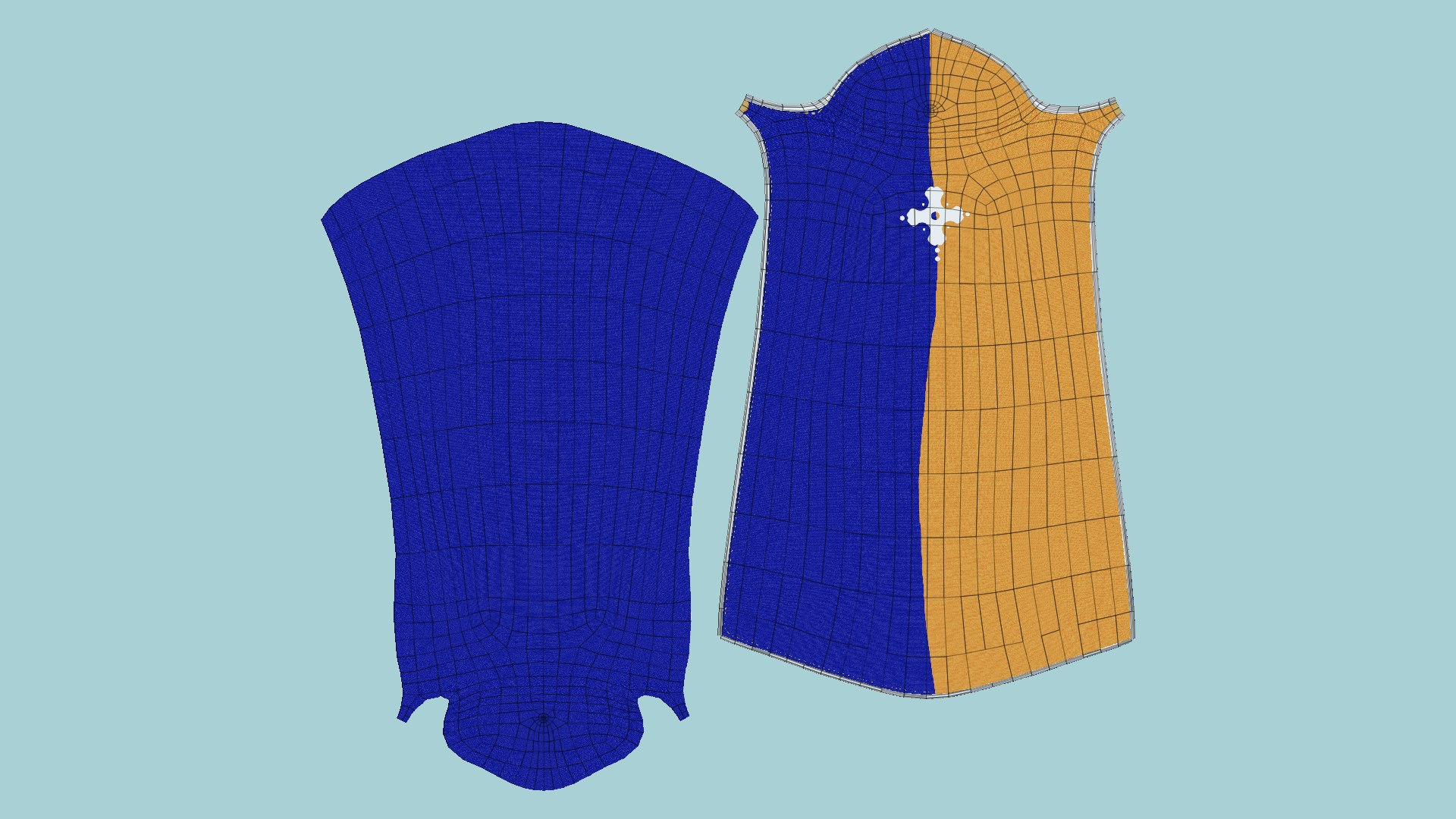 Medieval Cloak A09 Blue Orange - Fantasy Character Design 3D Model ...