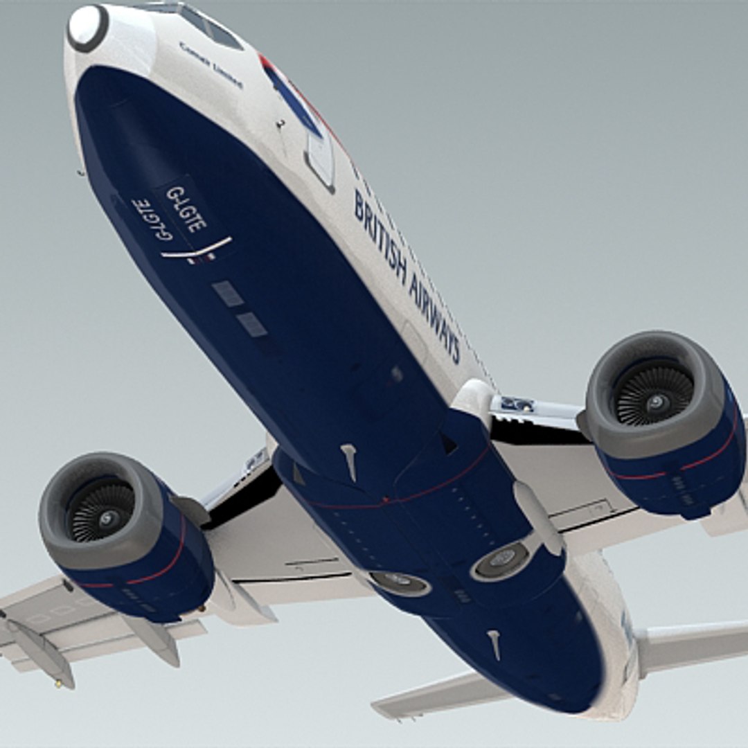 3d Model 737-300 Plane British Airways