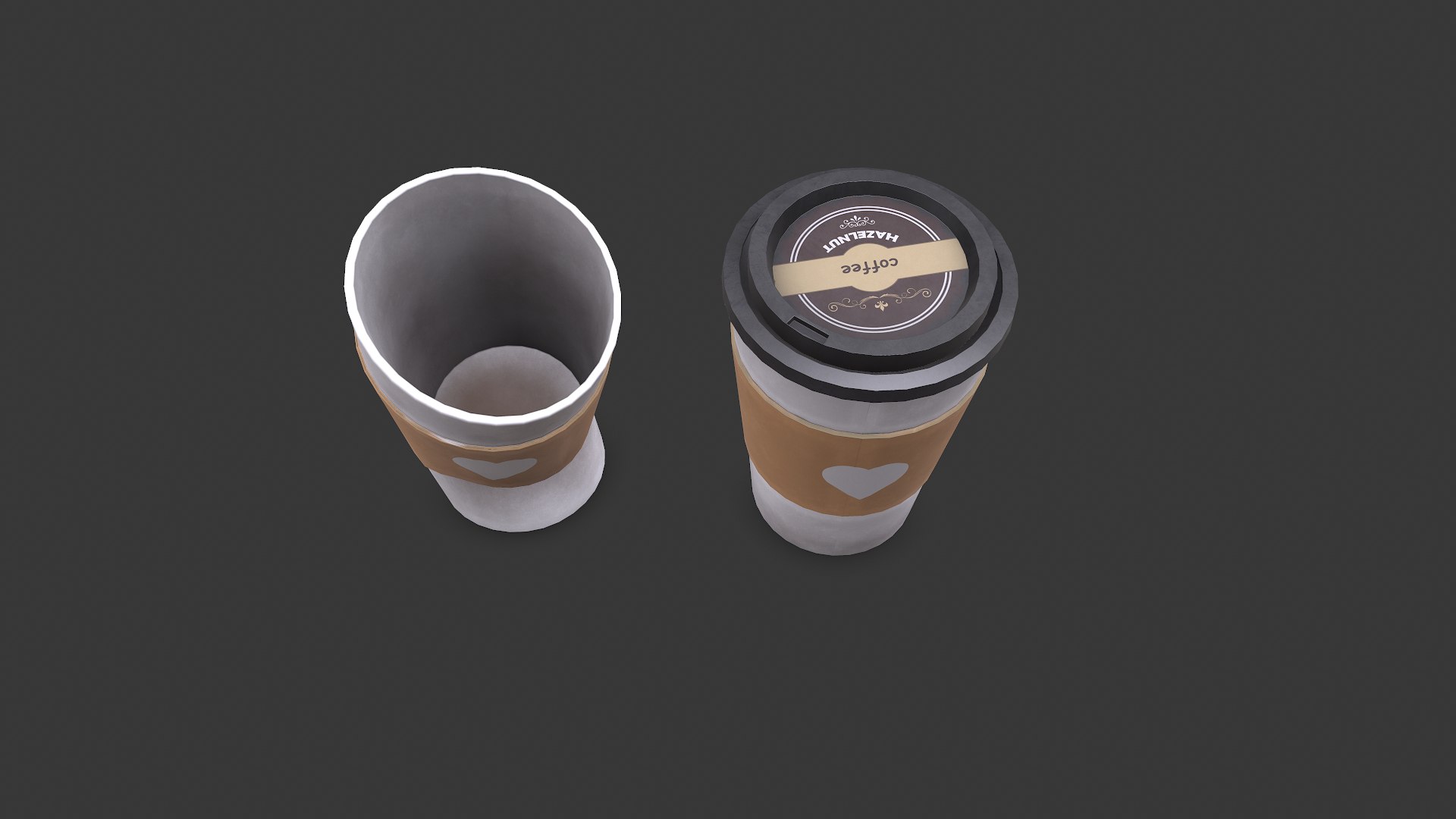 3D Model Old Paper Coffee Cup Low-poly PBR - TurboSquid 2283259