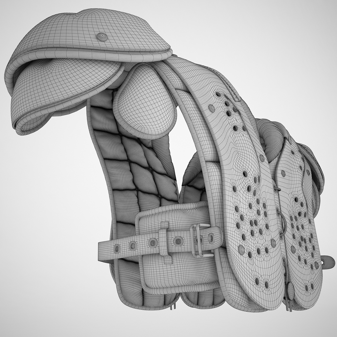 football shoulder pad 3d model