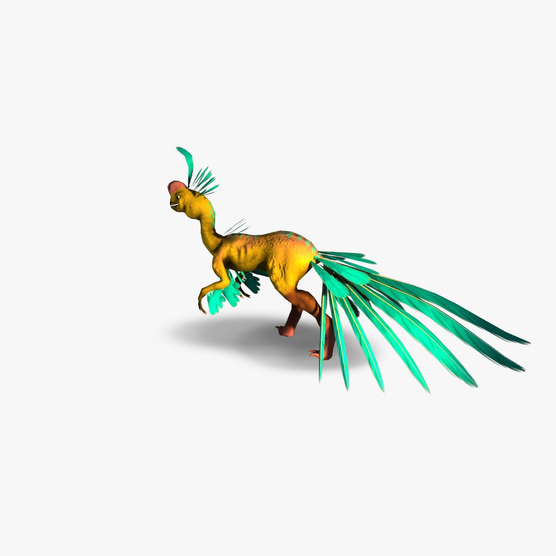 3d Nomingia Dinosaur Colourful Model