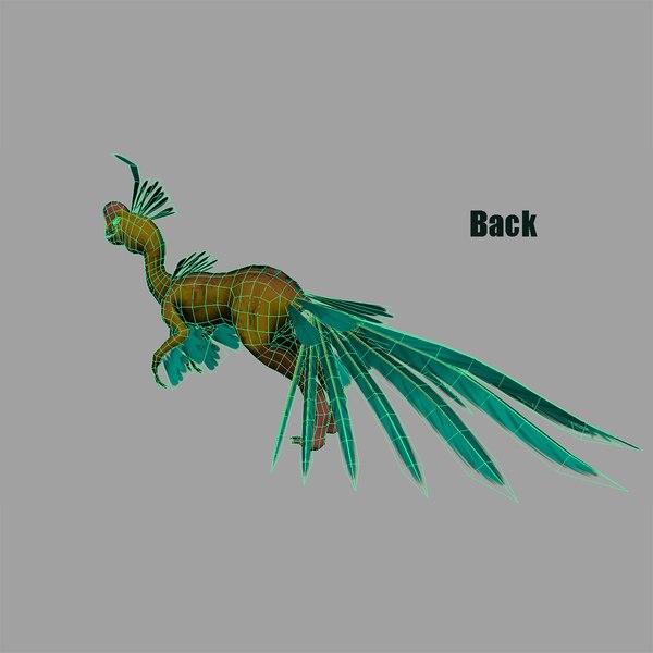 3d nomingia dinosaur colourful model