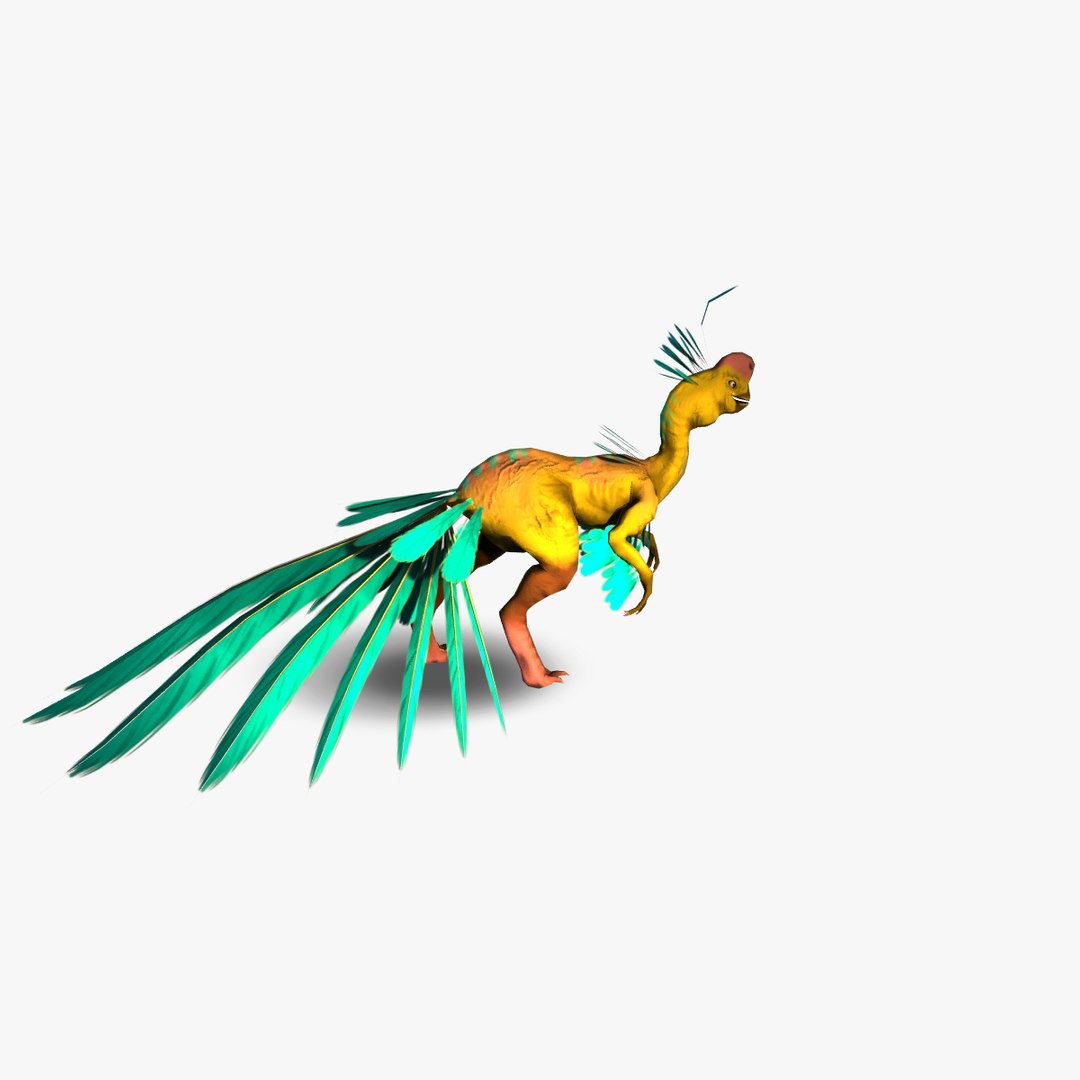 3d Nomingia Dinosaur Colourful Model