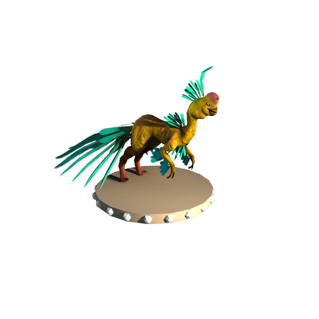 3d Nomingia Dinosaur Colourful Model