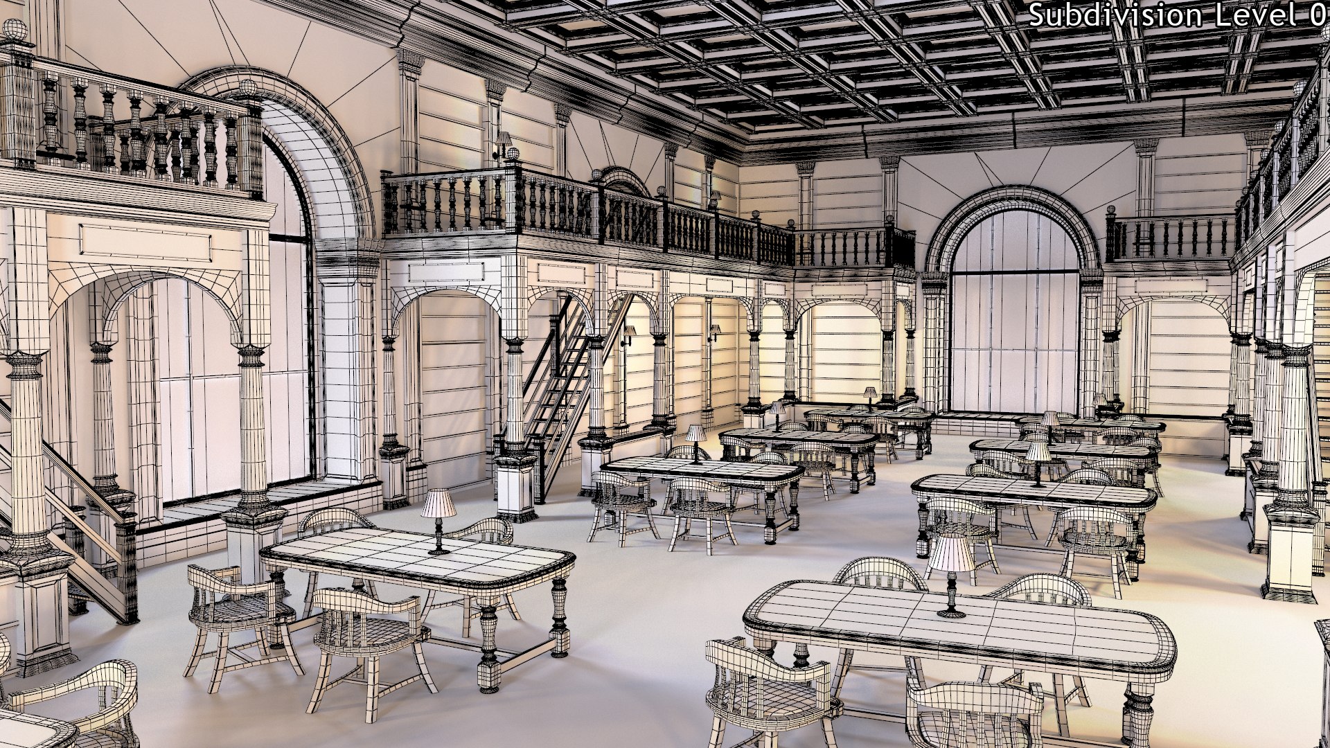 Classic Old Library 3D Model - TurboSquid 1672006