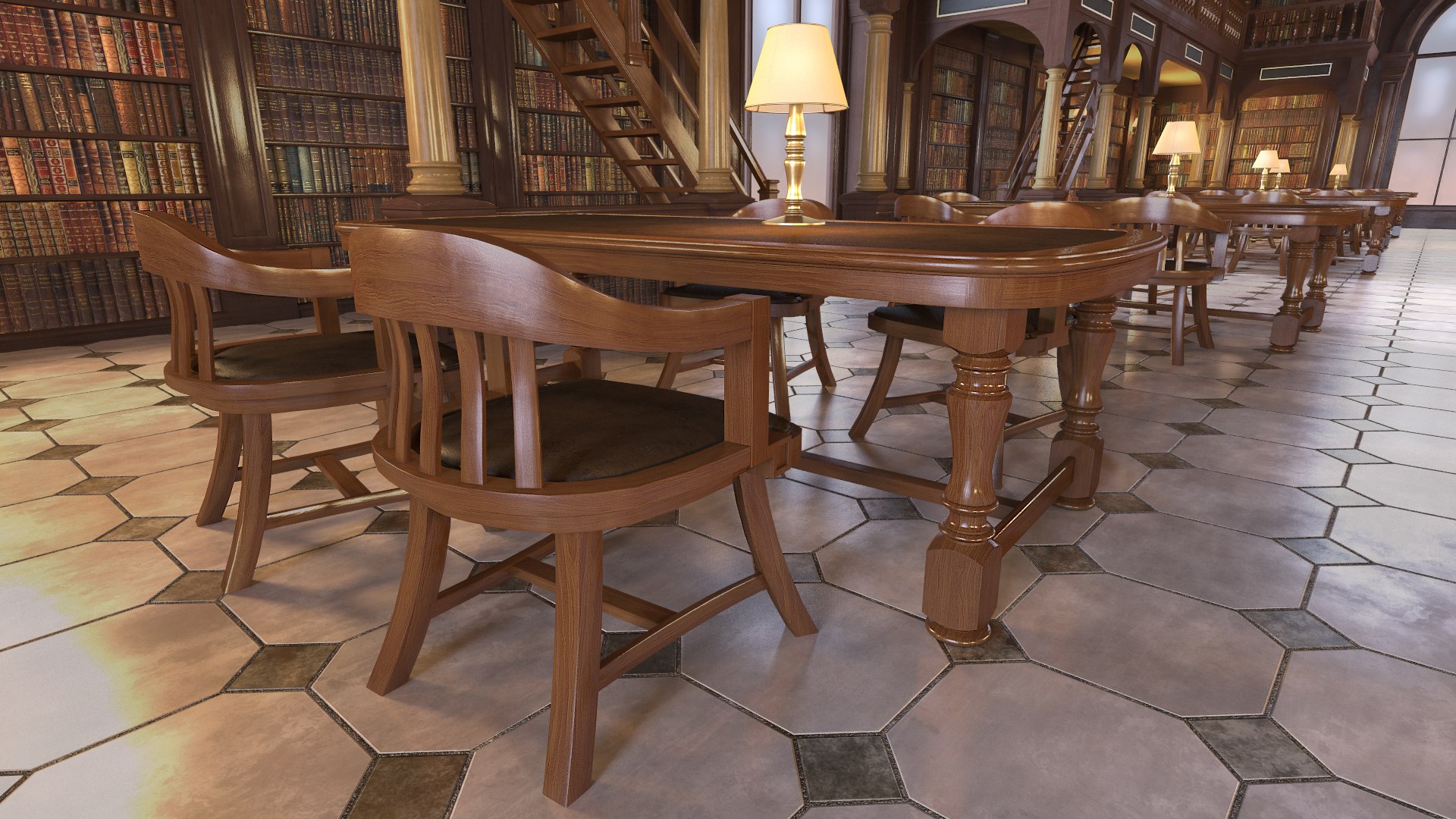 Classic Old Library 3D Model - TurboSquid 1672006