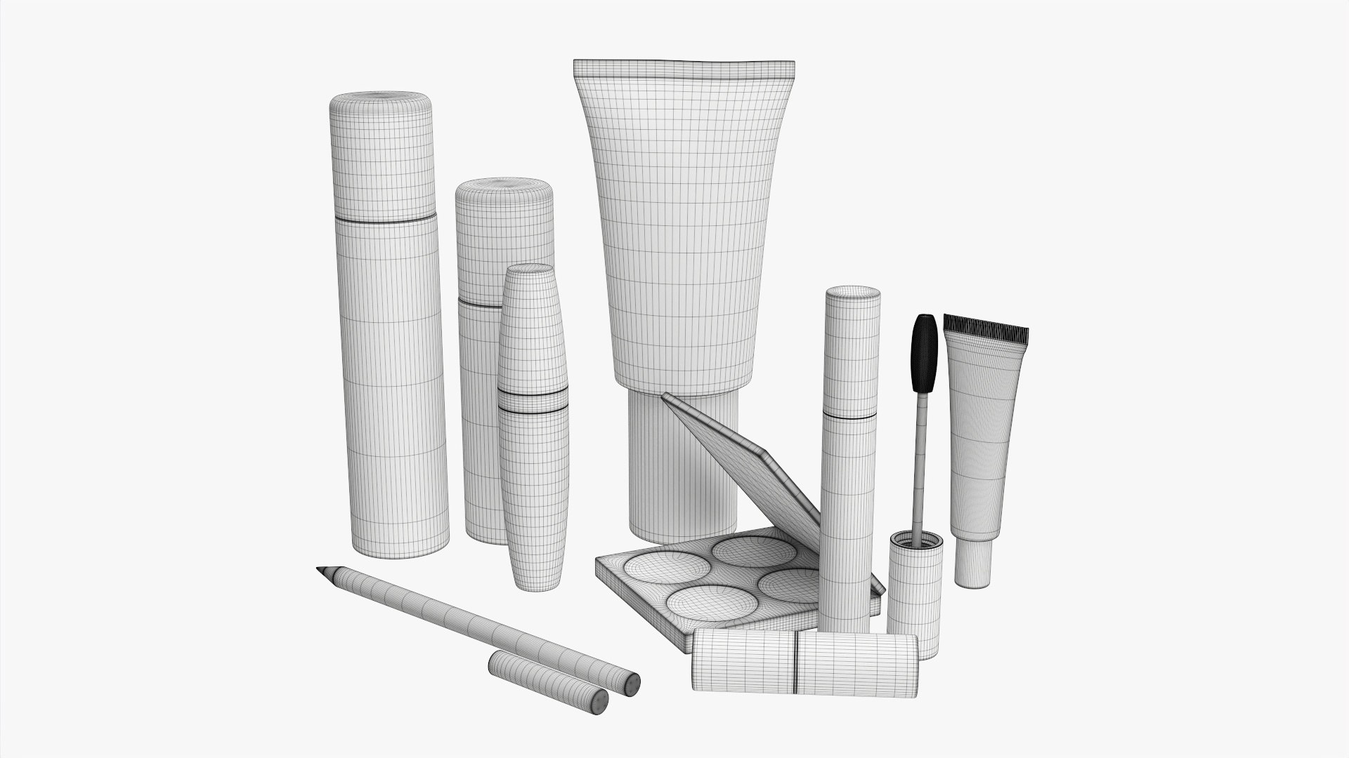 Face Makeup Set Mockup 3D - TurboSquid 1842907