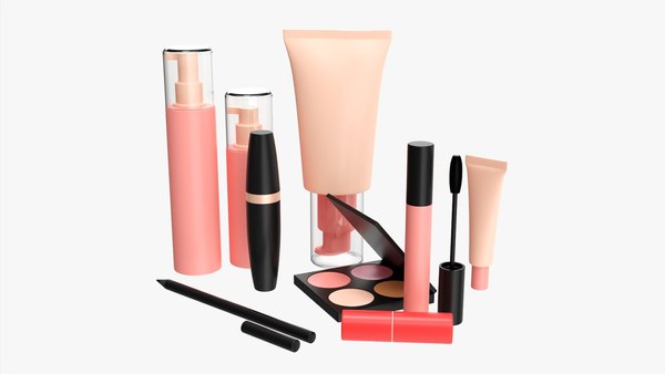 Face makeup set mockup 3D - TurboSquid 1842907