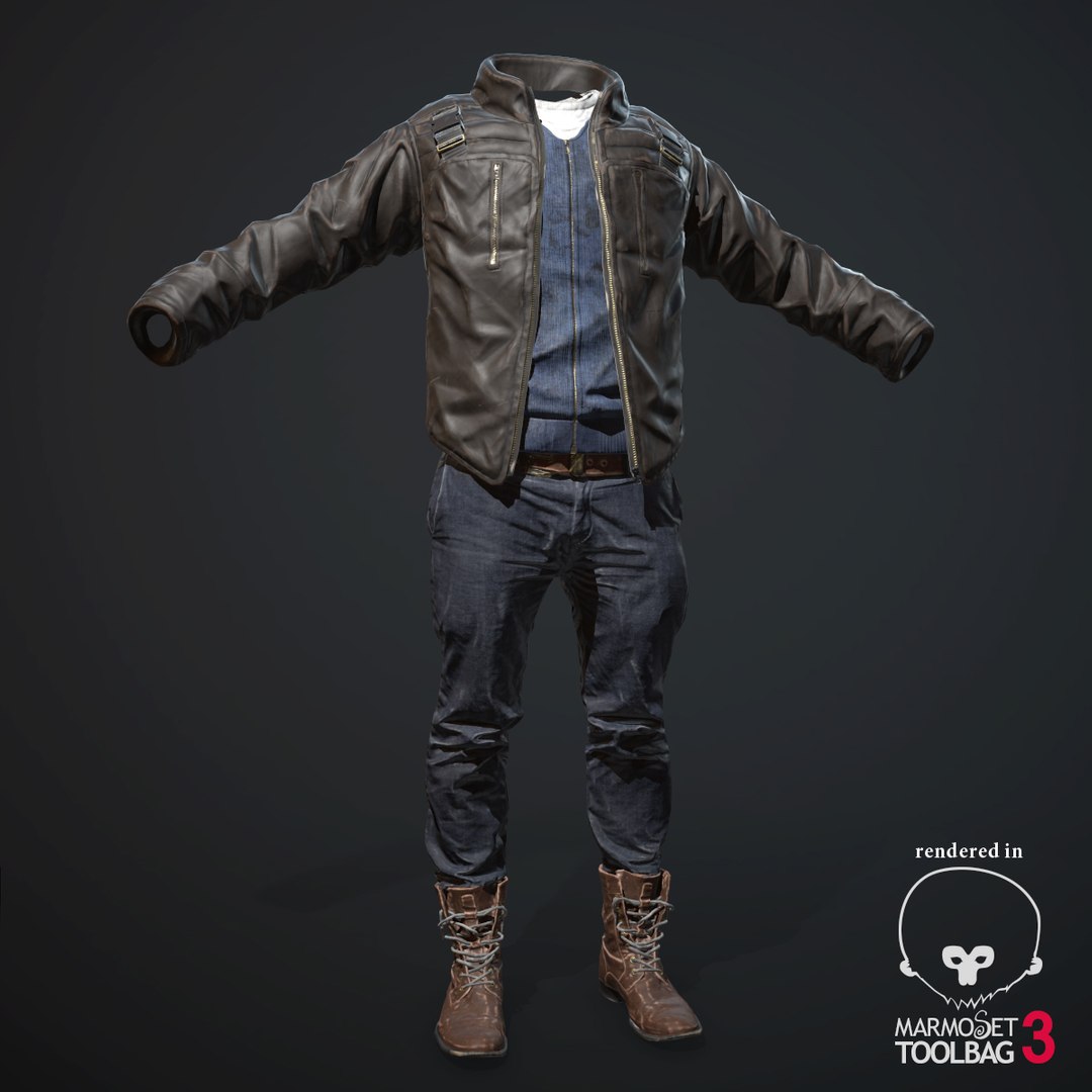 3d Model Realistic Pbr Clothing