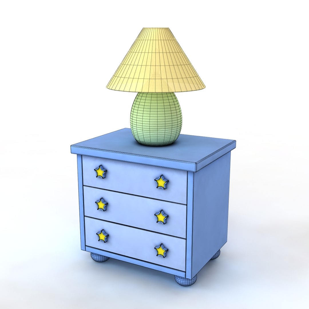 Cartoon Nightstand 3d Max
