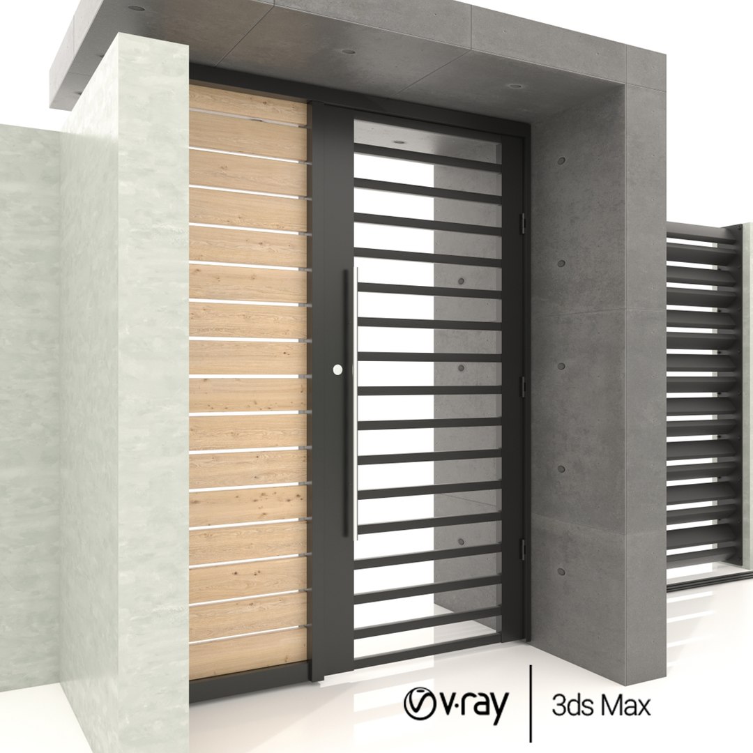 3D Minimalistic House Sliding Gate - TurboSquid 1186254