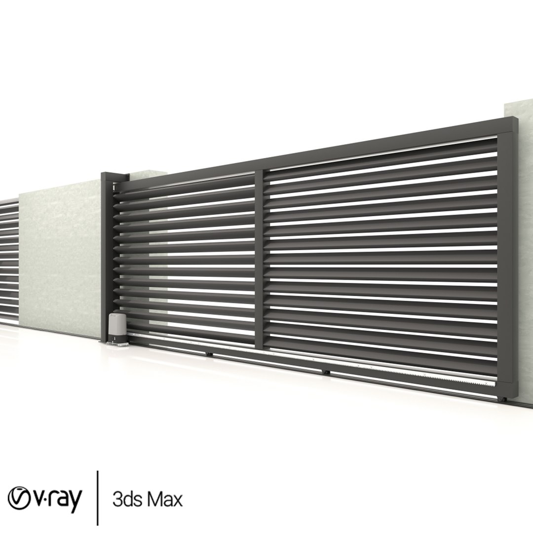 3D Minimalistic House Sliding Gate - TurboSquid 1186254