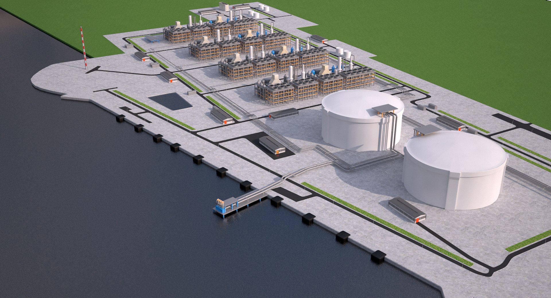 3D Lng Port - TurboSquid 1285303