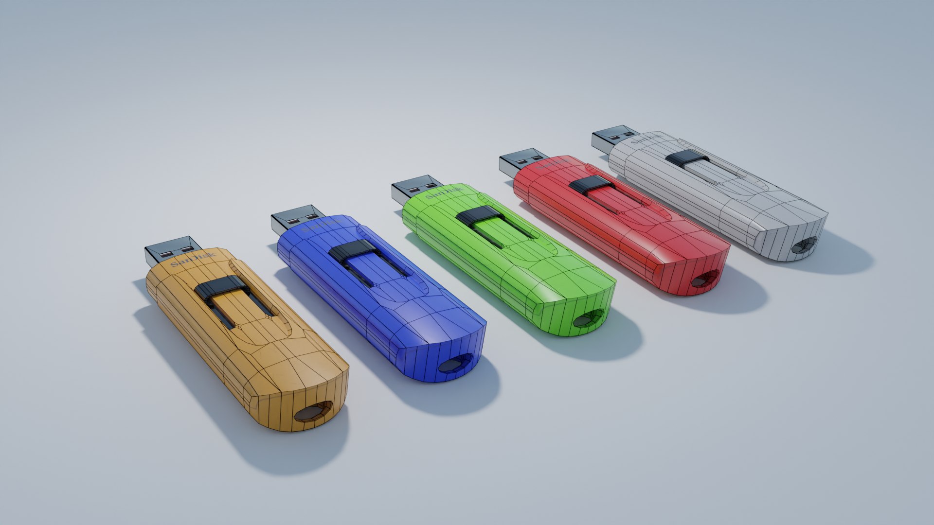 USB Flash Drive 4K Low-poly Model - TurboSquid 1969751