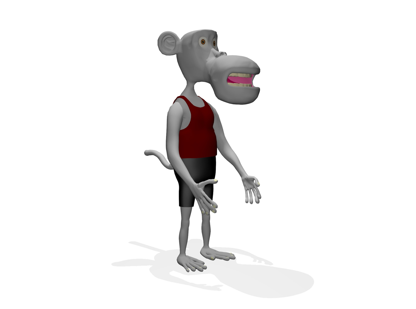 Monkey Cartoon 3D - TurboSquid 2123941