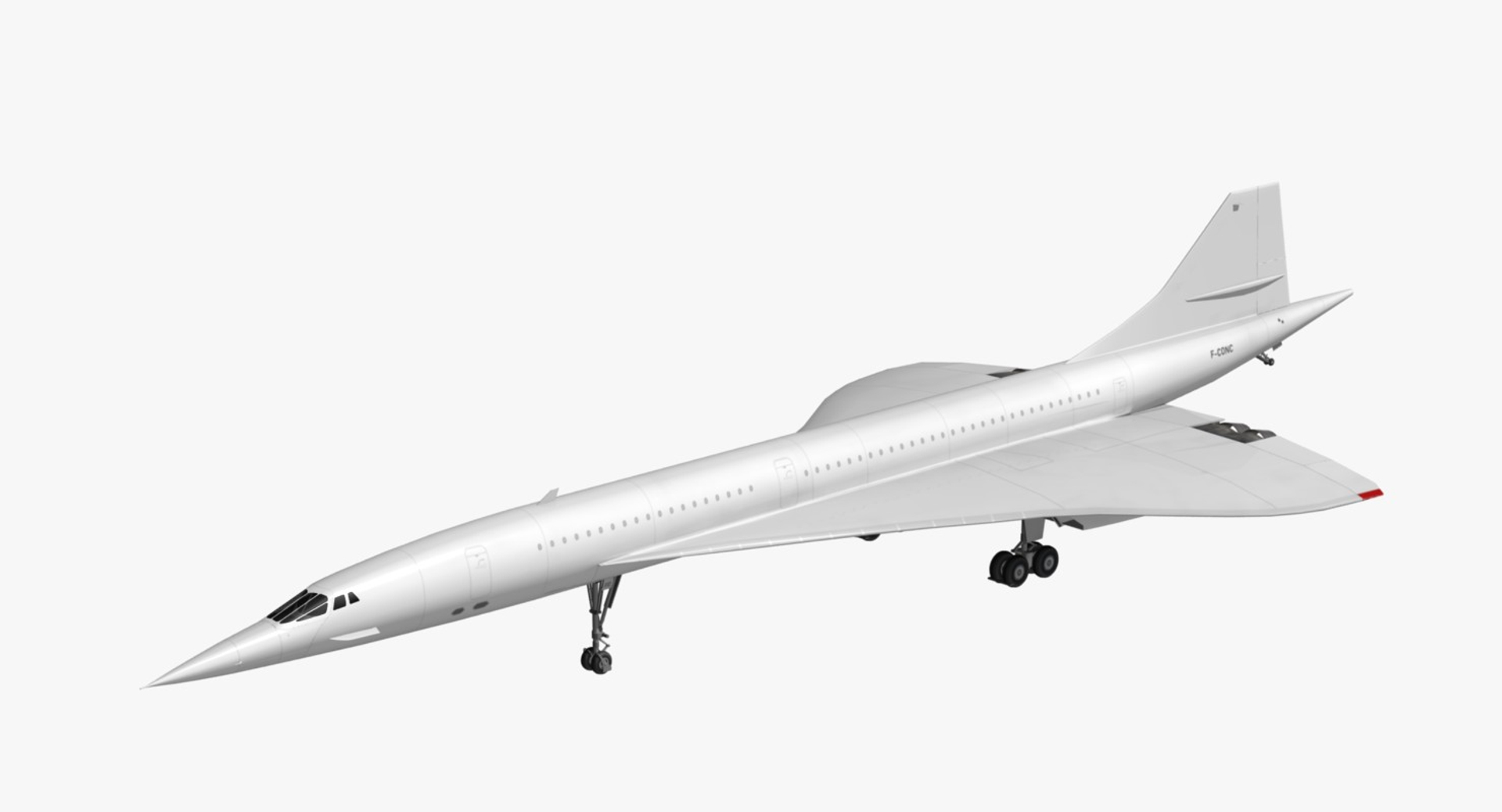 Concorde White Livery 3D Model - TurboSquid 1365164