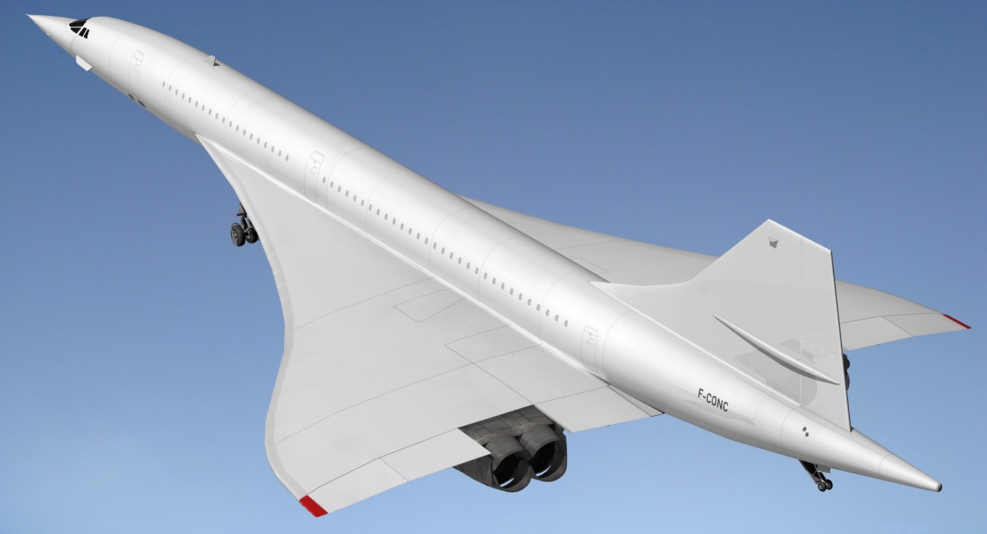 Concorde white livery 3D model - TurboSquid 1365164