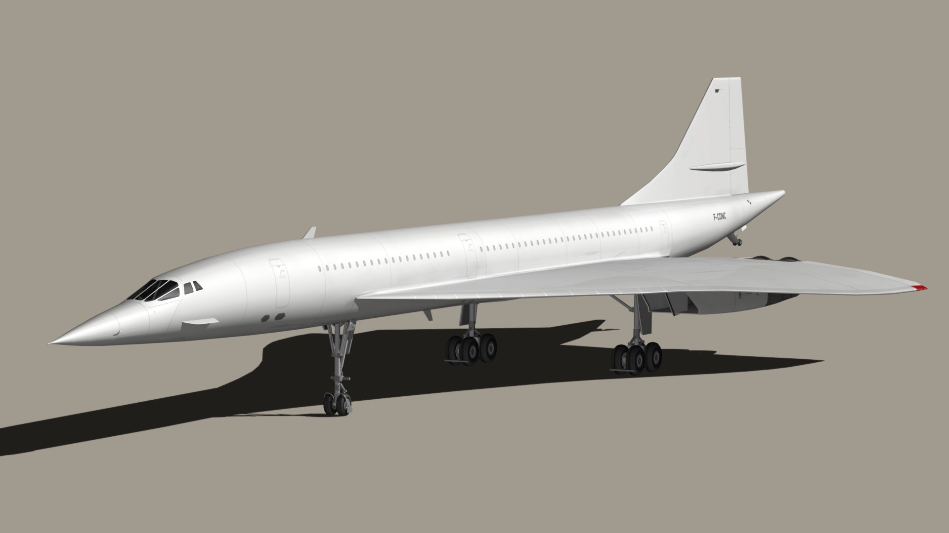 Concorde White Livery 3D Model - TurboSquid 1365164