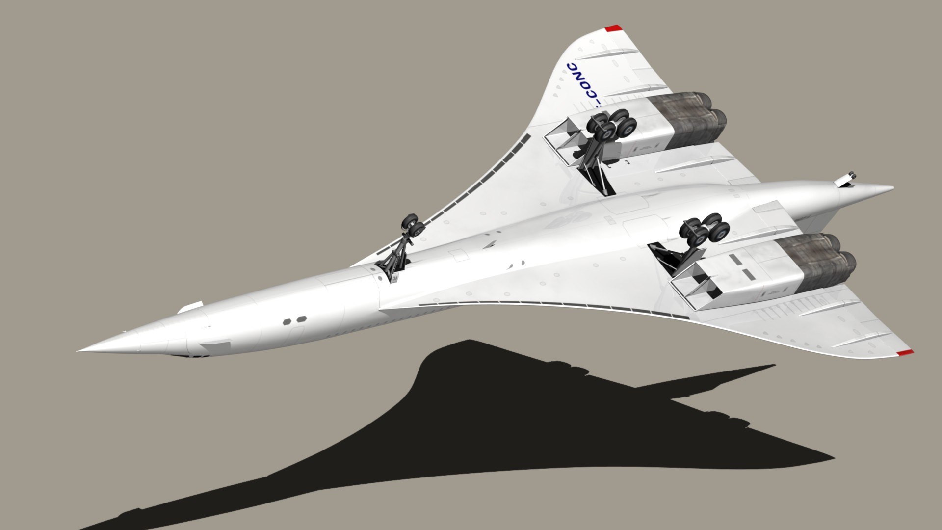 Concorde white livery 3D model - TurboSquid 1365164