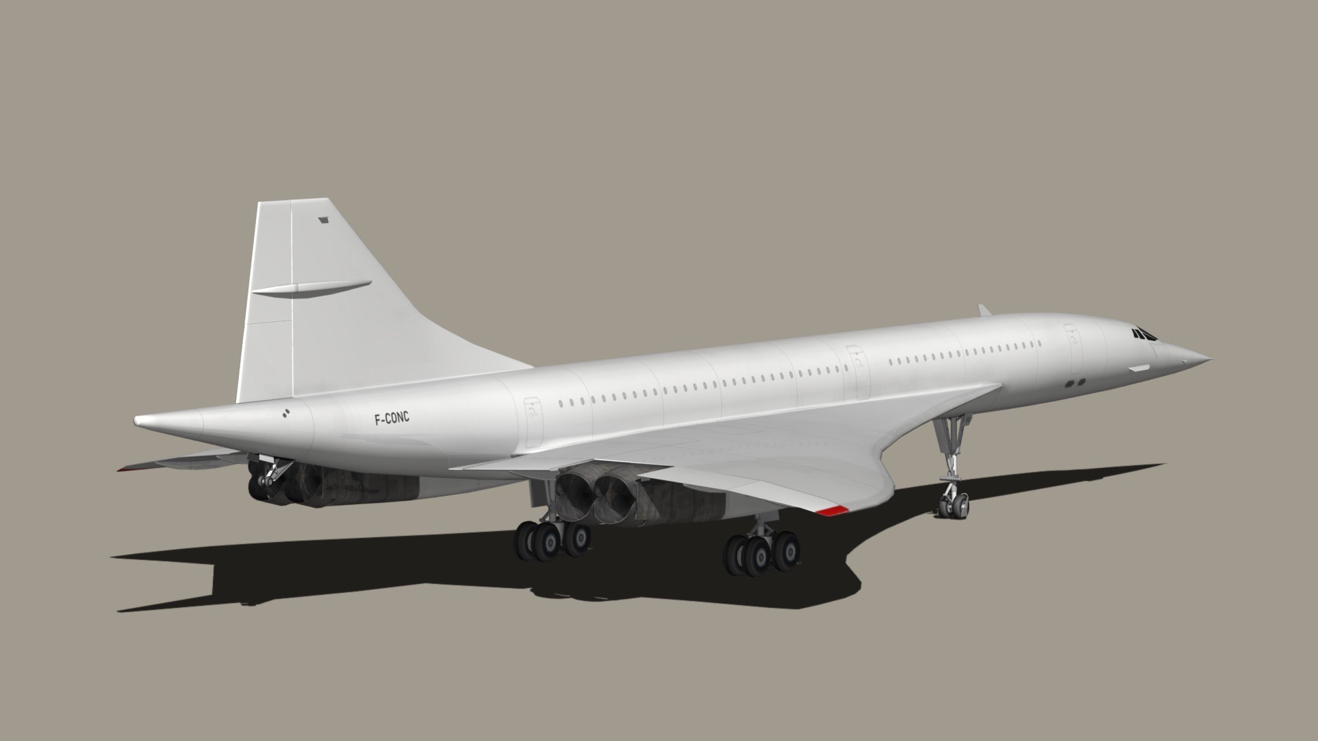 Concorde White Livery 3D Model - TurboSquid 1365164