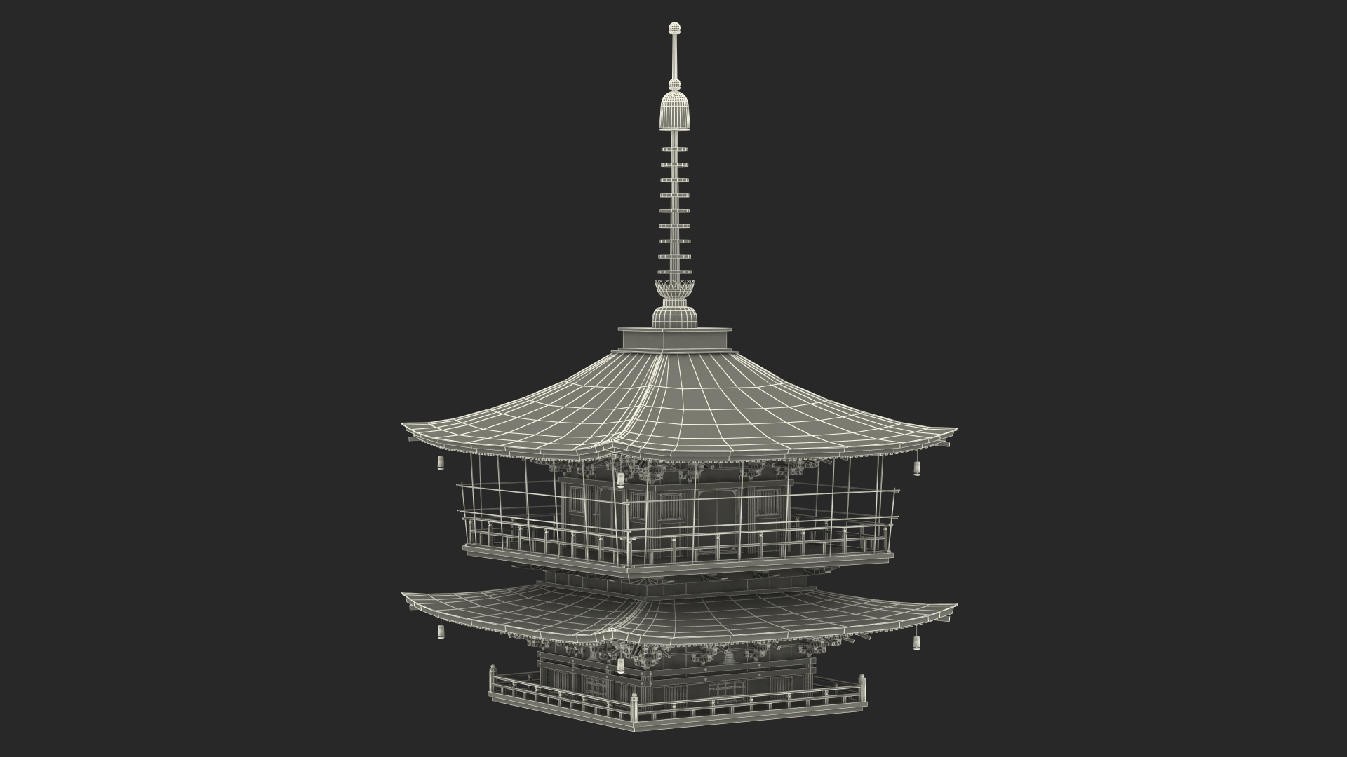 3D Japanese Pagoda Roof Japan Model - TurboSquid 1559113