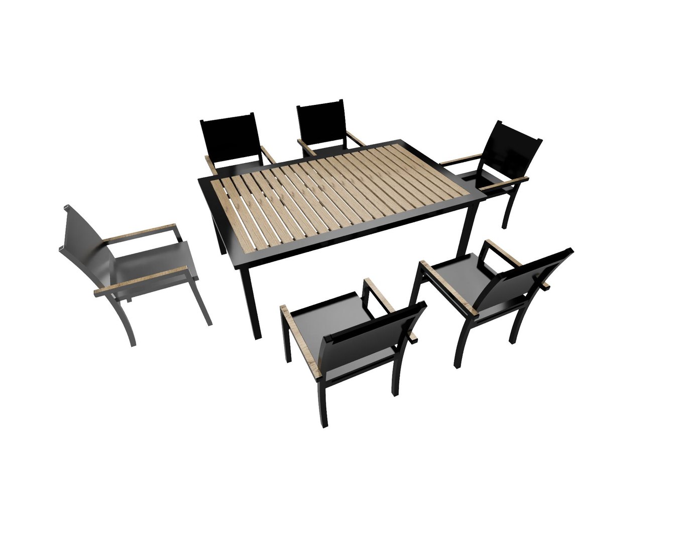 3D Outdoor dining table model - TurboSquid 2148857