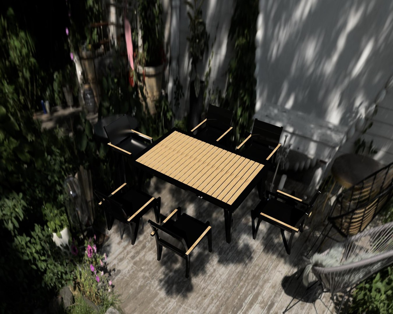 3D Outdoor dining table model - TurboSquid 2148857