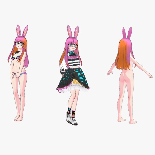 Neon Claudi The Bunny Girl MANIPULIERTER AVATAR Unreal Engine Livelink Unity VRChat Vtuber 3D ...