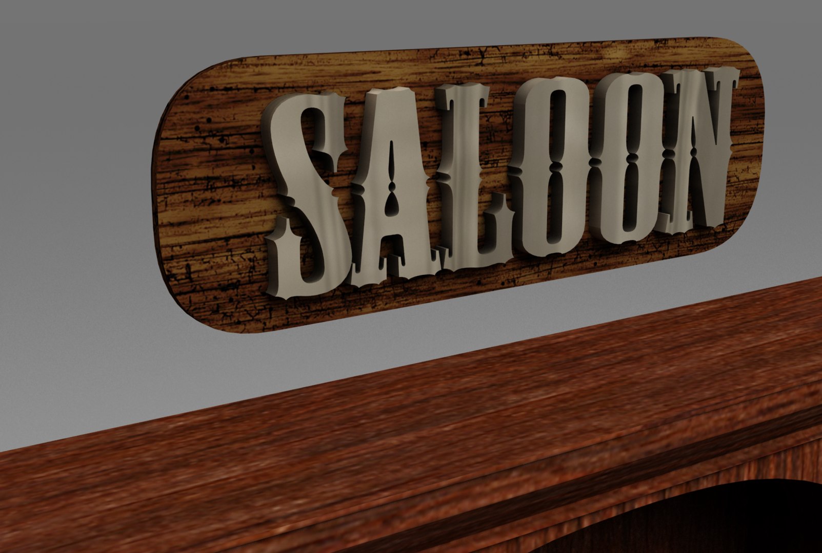3d Model Saloon Bar