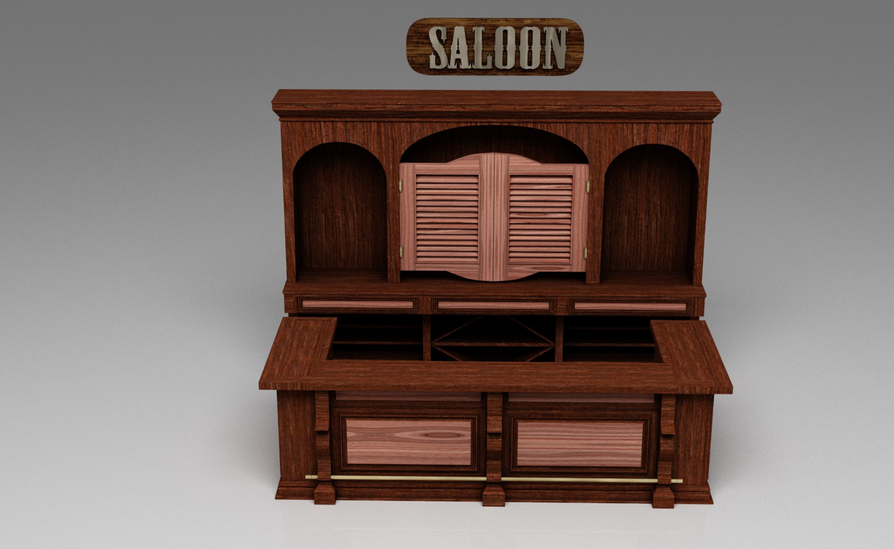 3d Model Saloon Bar