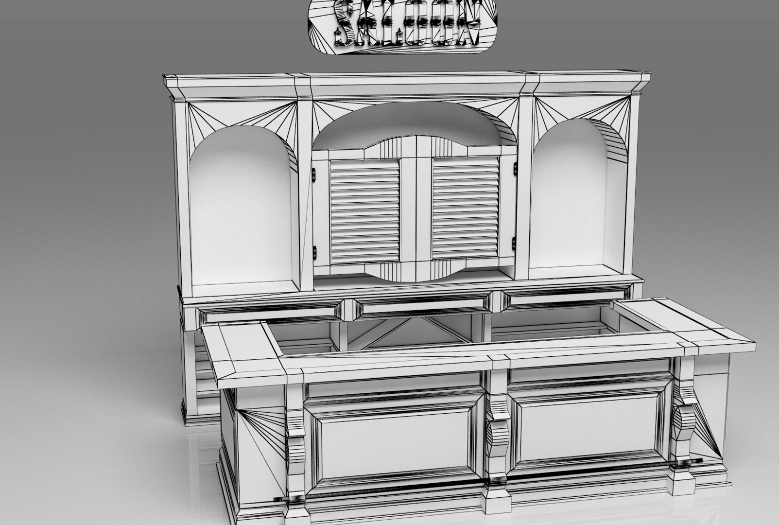 3d Model Saloon Bar