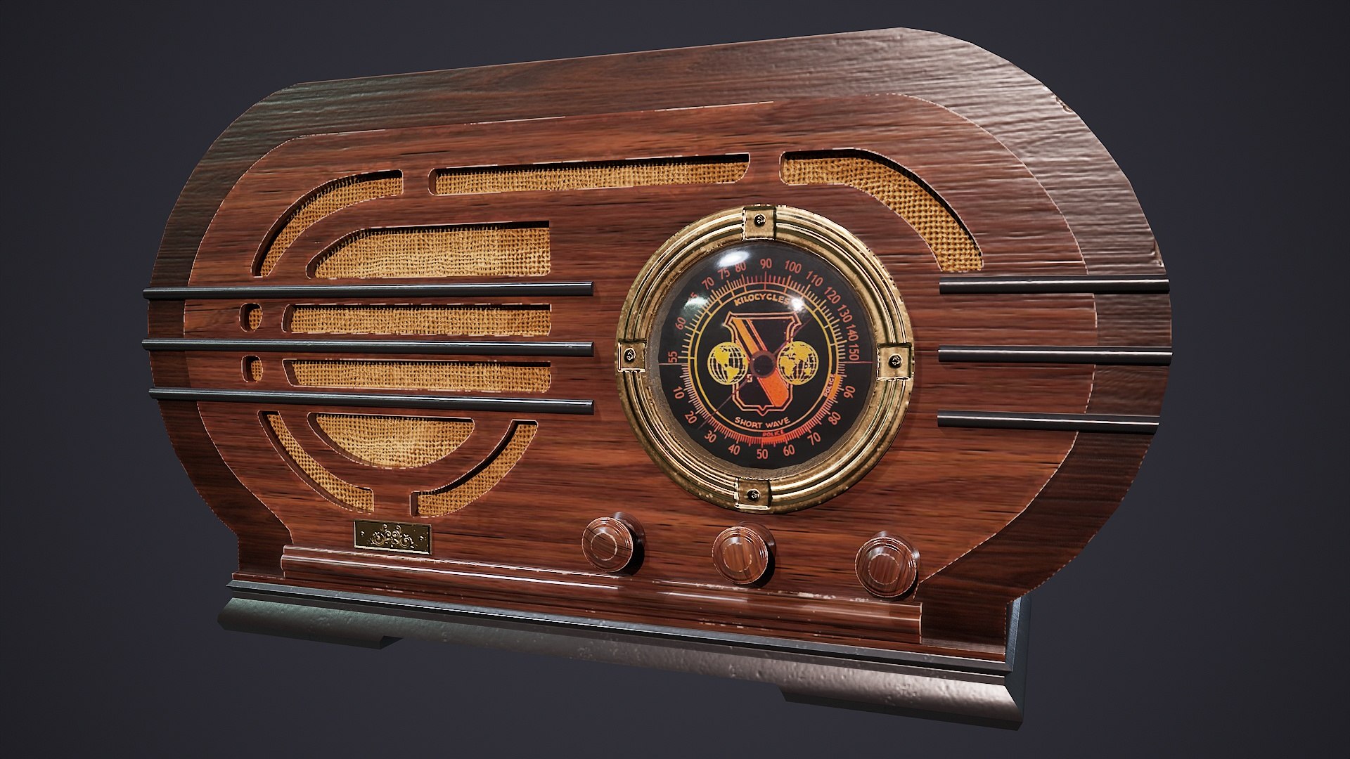 3D Model Vintage Radio Silver 139-JS - TurboSquid 2140077