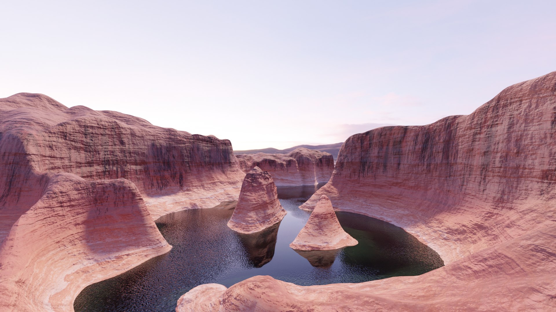 UltraHD PBR Reflection Canyon Lake Powell 3D - TurboSquid 1970518