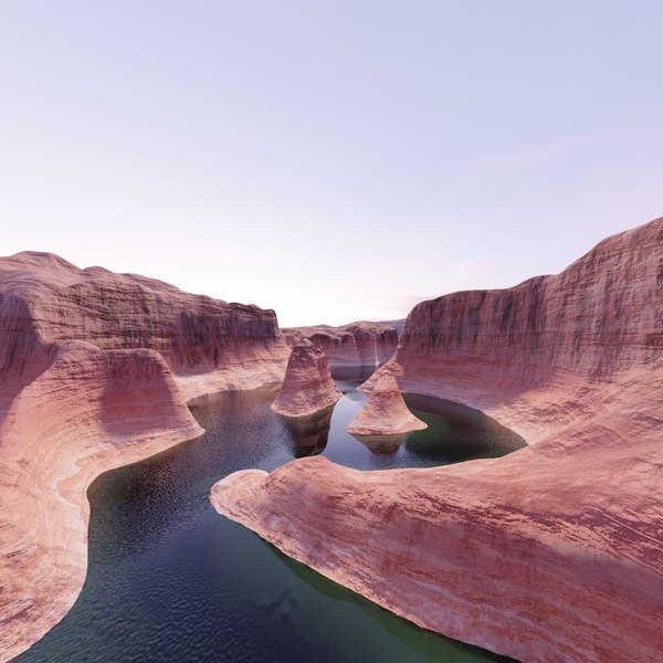modelo 3d UltraHD PBR Reflexión Cañón Lago Powell - TurboSquid 1970518