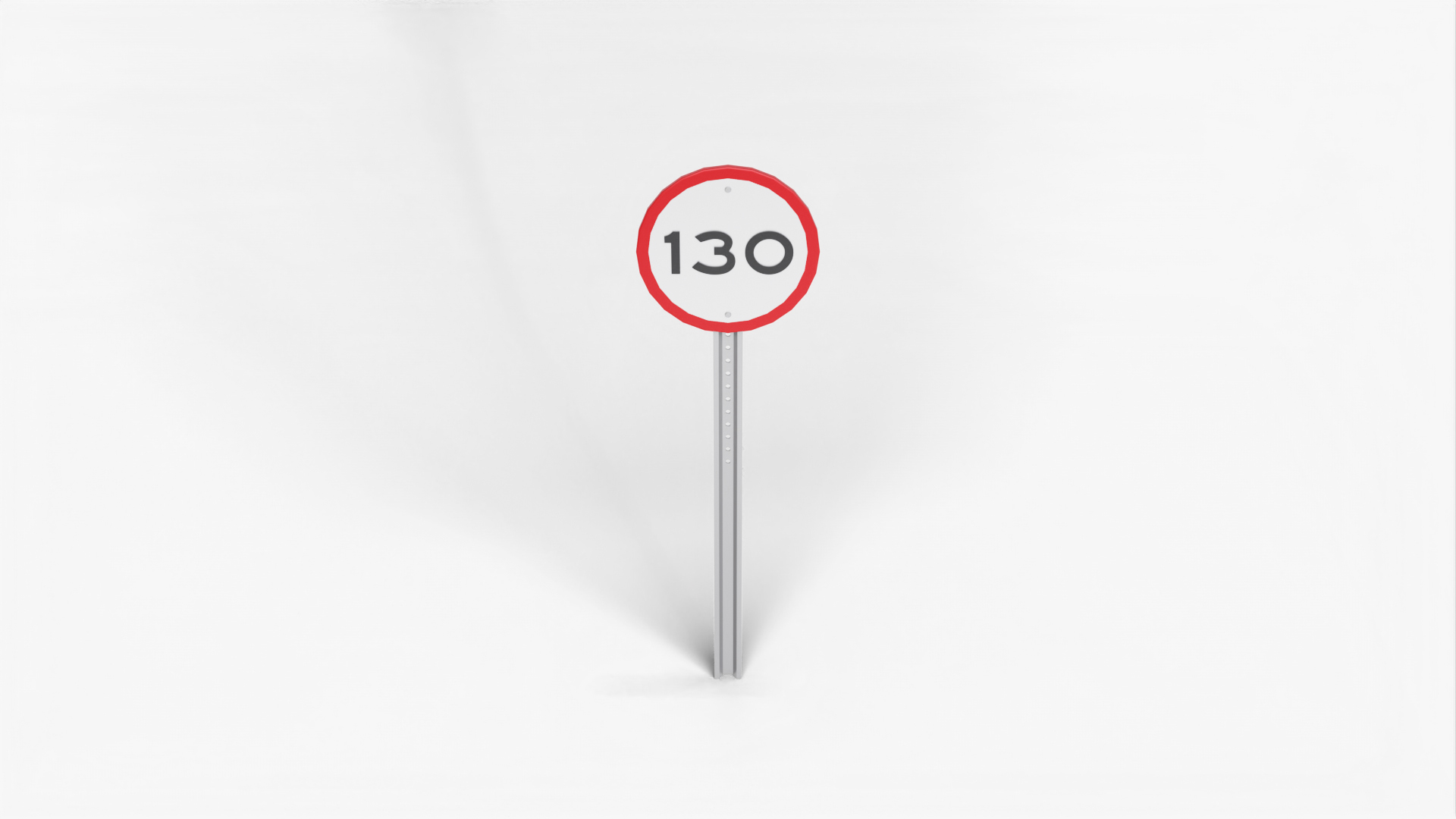 Speed Limit Road Sign 130 Model - TurboSquid 2224118
