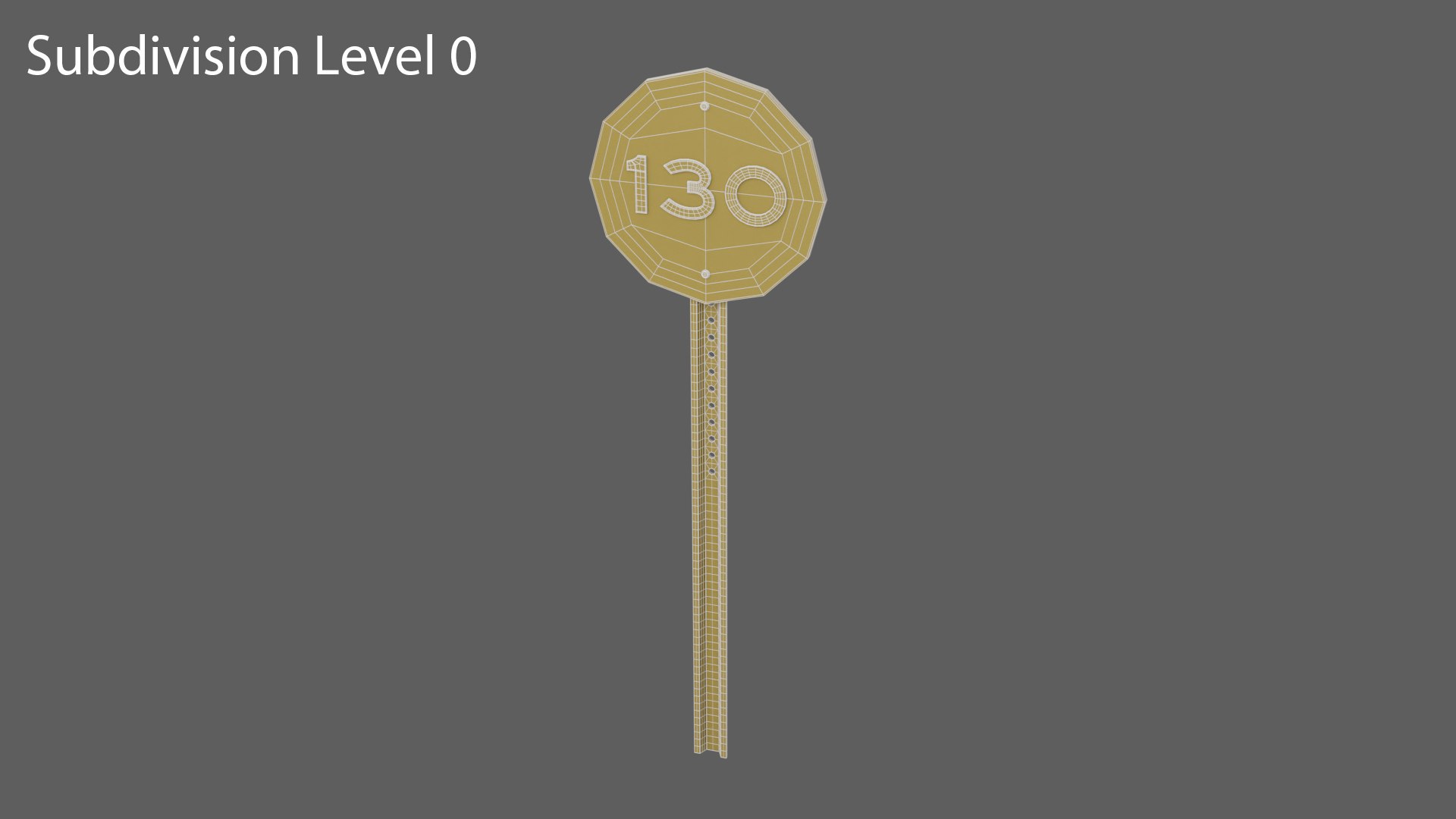 Speed Limit Road Sign 130 Model - TurboSquid 2224118