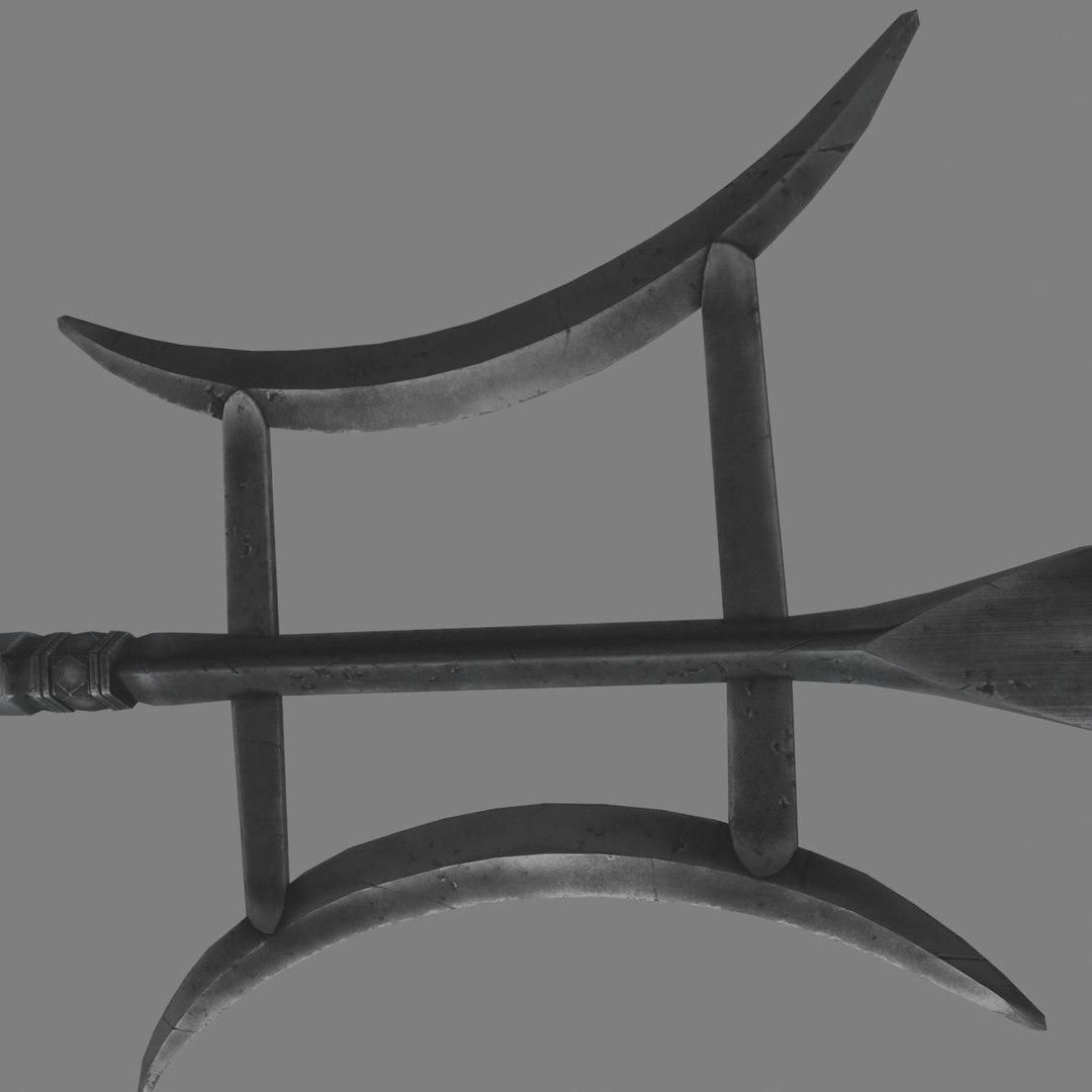 3d Model Old Chinese Halberd